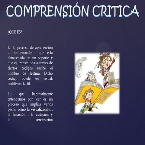 Comprensión critica | PPTX