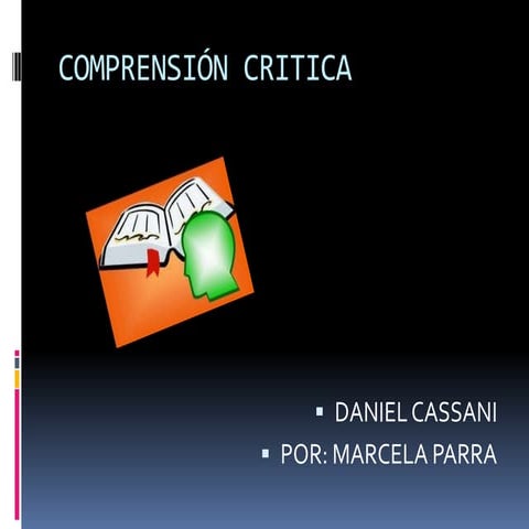 comprensión critica | PPTX