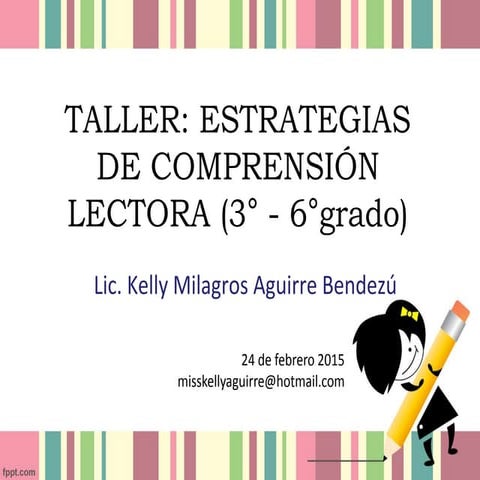 Comprensión lectora 3° 6° grado | PPTX