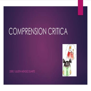 Comprension critica | PPTX