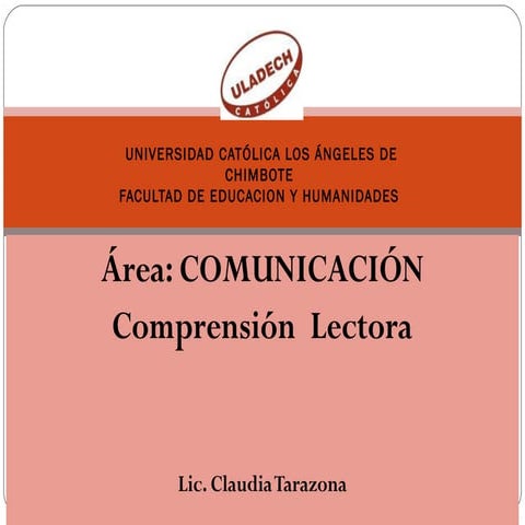 Comprension lectora | PPT