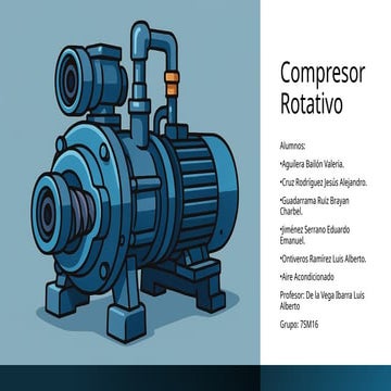 Compresor Rotativo,funcionamiento y aplicaciones | PPTX