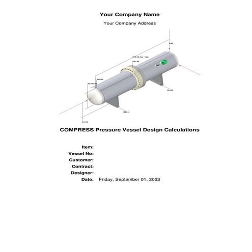 COMPRESS DESIGN REPORT FOR PRESSURE VESSEL | PDF