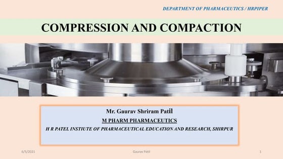 Physics of tablet compression | PPTX | Geology | Science