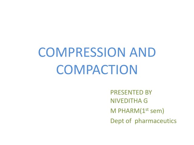 Heckel Plots for Tablet Compression | PPTX