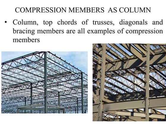 Design of compression members in steel structures - civil Engineering | PPT