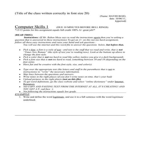 Comp skill 1 | DOC | Careers