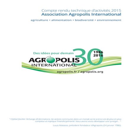Agropolis international-presentation | PPTX