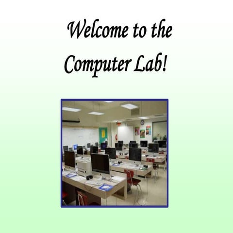 Computer Labs Rules and Procedures | PPT
