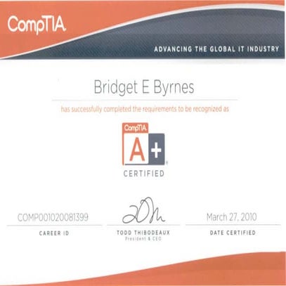 Comptia+ Certificate | PPT