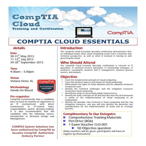 Comptia Cloud Essentials Certification Trainings | PDF