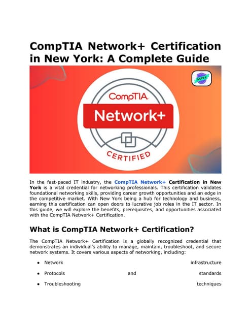 Comprehensive Guide to CompTIA Tech+ Certification in New York.docx