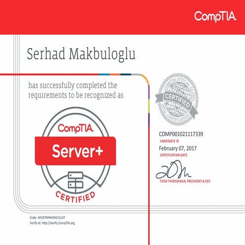 CompTIA Server+ Certificate | PDF