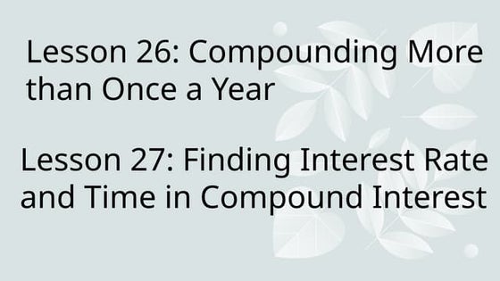 Compund Interest | PPTX