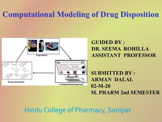 Computational modeling in drug disposition | PPTX