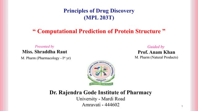 Chou fasman algorithm for protein structure prediction | PPTX | Chemistry | Science