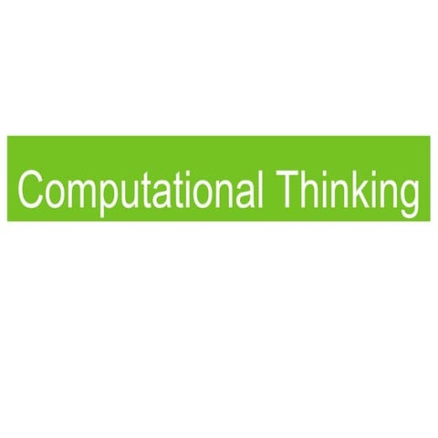 Computational thinking | PPT
