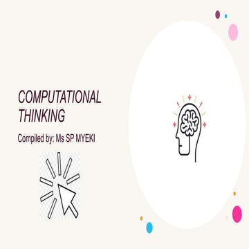COMPUTATIONAL THINKING. | PPTX | Computing | Technology & Computing