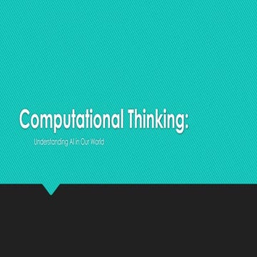 Computational Thinkingpptx Ai Is Computer Systems That Can Perform Tasks Typically Requiring
