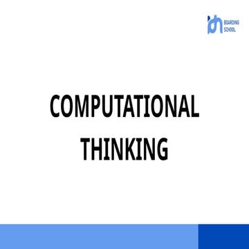 COMPUTATIONAL THINKING (1)pppppppppppppppppppppppppppppp | PPTX