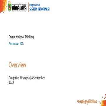 Computational Thinking Lecture Introduction Ppt