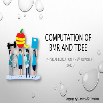 Computation of BMR and TDEE | PPTX