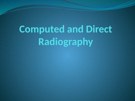 Computed radiography | PPT