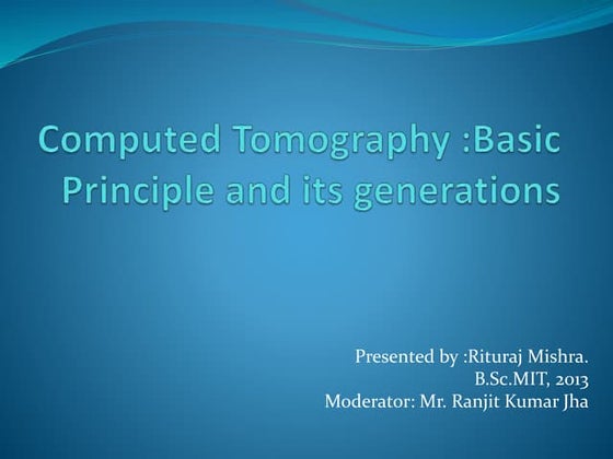 Post processing of computed tomography | PPT