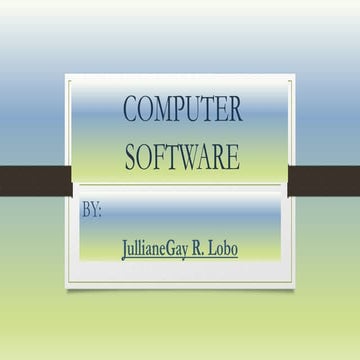 Computer Software | PPT