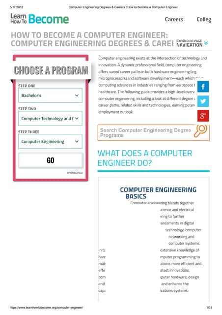 Computer Science vs. Computer Engineering a Guide | PDF