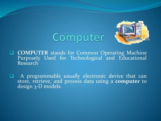 computer | PPTX | Computer Peripherals | Computing