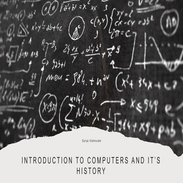 Introduction to Computers and it's History | PPT