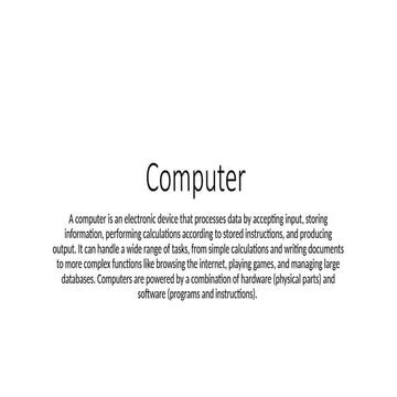 Computer and its parts , use of computer parts.pptx
