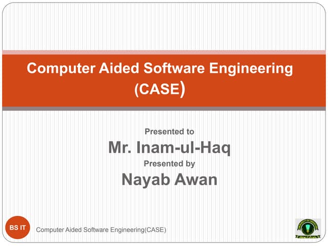 Computer Aided Software Engineering Slide | PDF