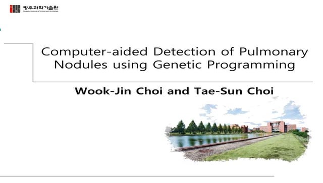 폐 CT영상에서 voxel classification을 이용한 폐 결절 검출 | PPT