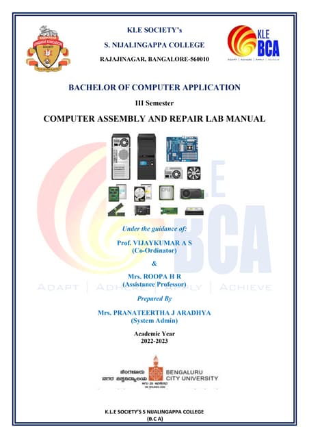 Computer hardware and simulation lab manual | DOC | Computer Peripherals | Computing