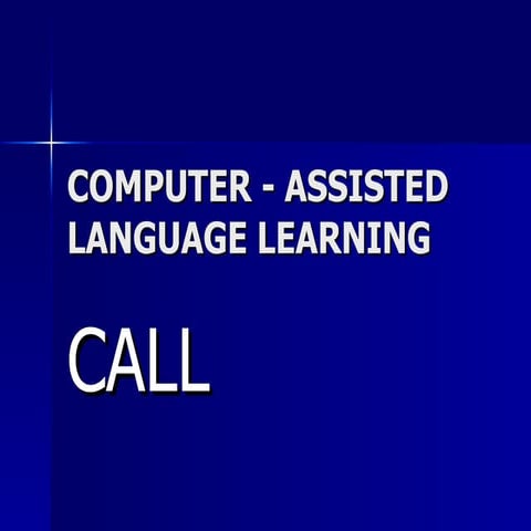 Computer assisted language learning | PPT