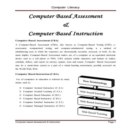 Computer based assessment | DOCX