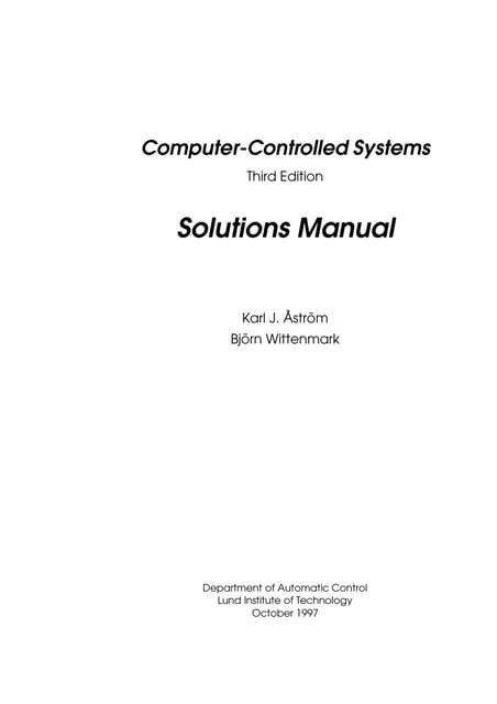 Answers to Problems for Digital Control System Analysis & Design 4th ...