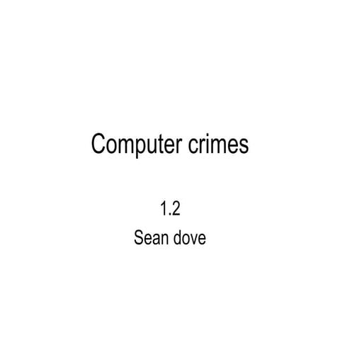 Computer Crimes | PPT