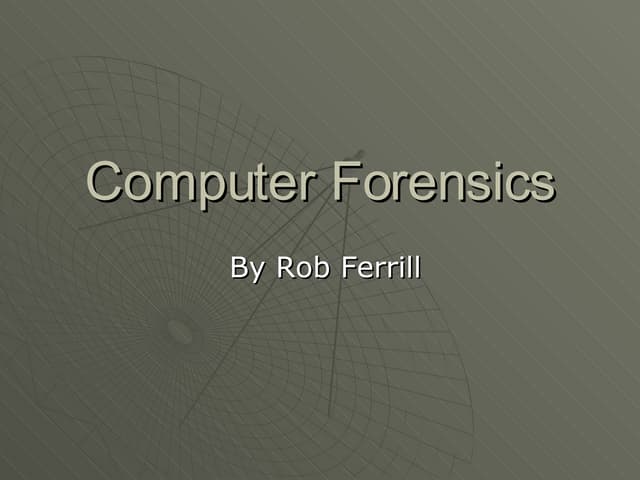 Cyber Forensics Overview | PPTX