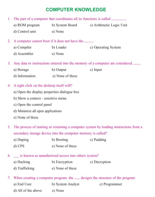 COC Level_3 and Level_4 | DOCX | Computer Peripherals | Computing
