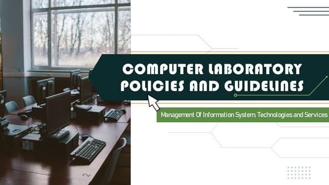Computer lab rules and regulations | PPTX