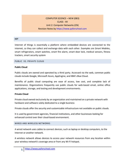 Computer networks - CBSE New Syllabus (083) Class - XII | PDF Computer networks - CBSE New Syllabus (083) Class - XII | PDF