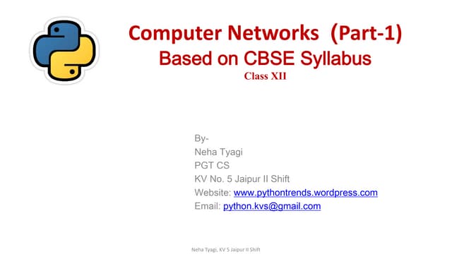 Computer Networks Class Xii Part 1 Engpdf