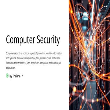 Computer-Security and it's major topics. | PPT
