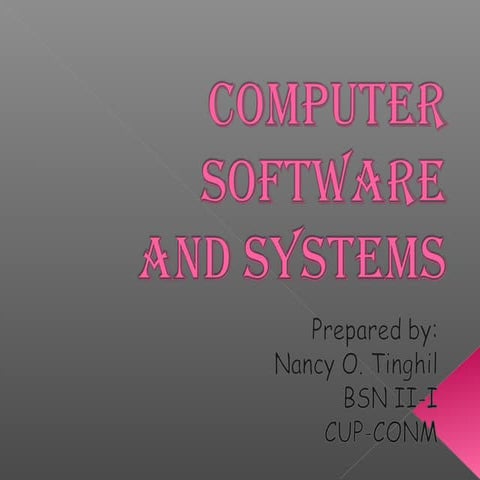 Computer software | PPT | Programming Languages | Computing
