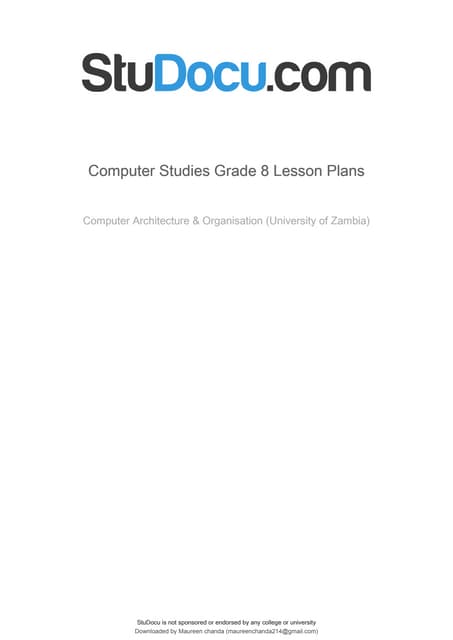 Lesson Plan : Input Devices | PDF