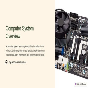 Computer system overview for classes from 11 to 12 | PPT