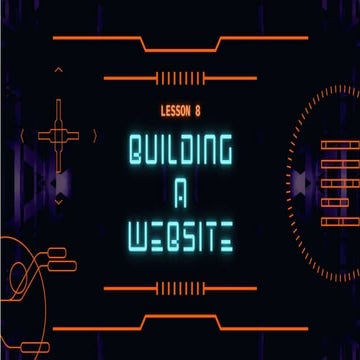 COMPUTER 10 Lesson 8 - Building a Website | PPTX